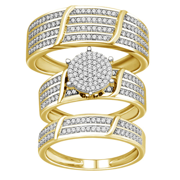 10K 0.75ct Diamond Trio Set – Exotic Diamonds
