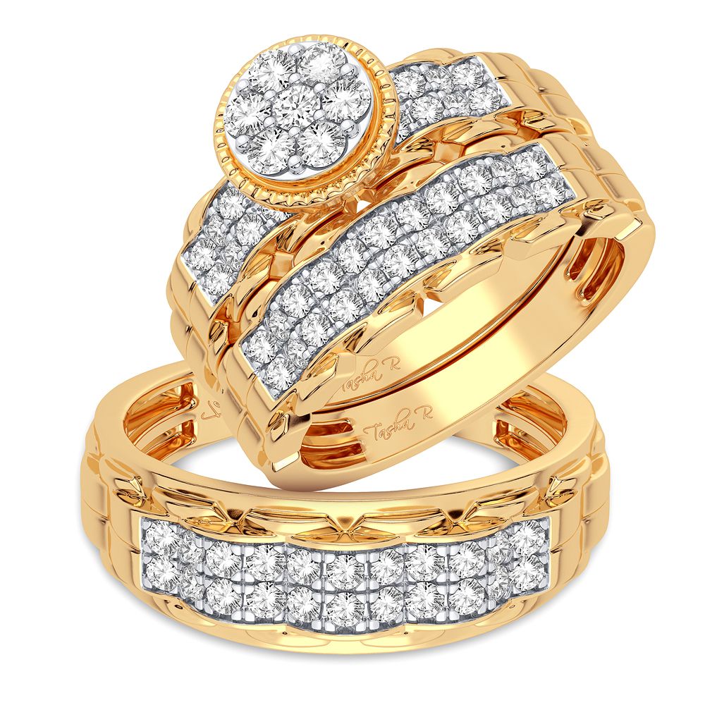 14K 1.00CT DIAMOND TRIO SET – Exotic Diamonds