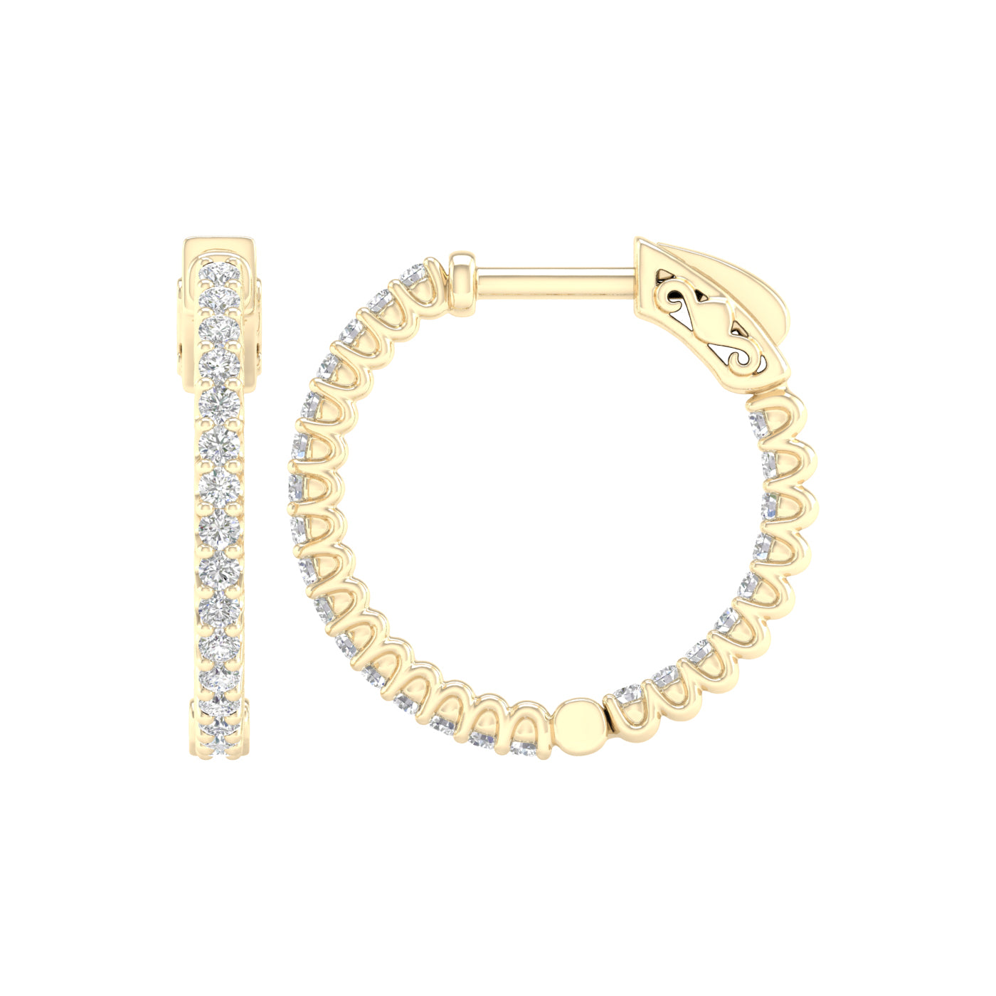 14K 0.50CT Lab Diamond Hoop Earring – Exotic Diamonds