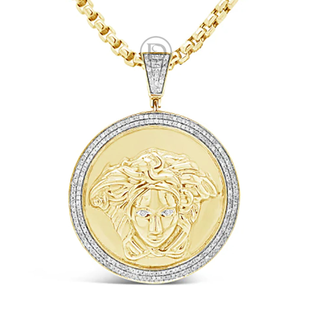Medusa Gold Diamond Pendants for Men – Bold Hip Hop Jewelry – Exotic ...