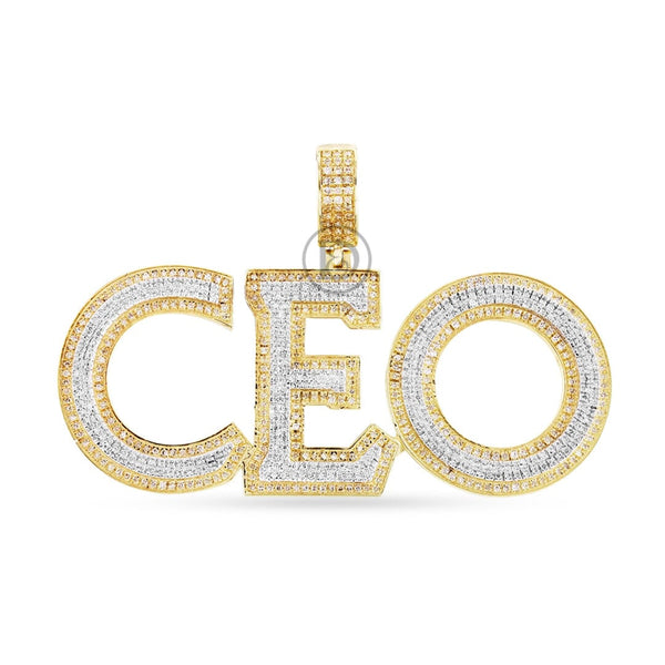 10K Yellow Gold CEO Pendant With 1.95CT Diamonds – Exotic Diamonds