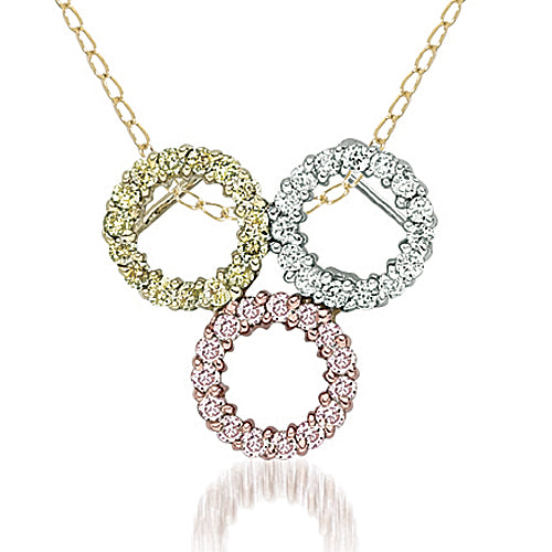 14K 0.50CTW TRICOLOR CHARM – Exotic Diamonds