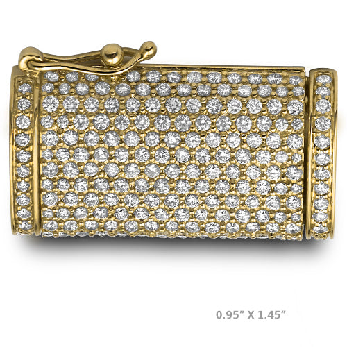 14KY 5.65CTW DIAMOND COFFIN LOCK FOR LINK CHAIN – Exotic Diamonds