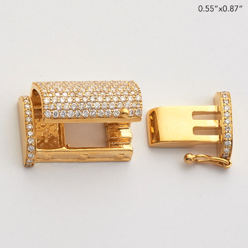 10KY 1.60CTW DIAMOND COFFIN LOCK FOR LINK CHAIN – Exotic Diamonds