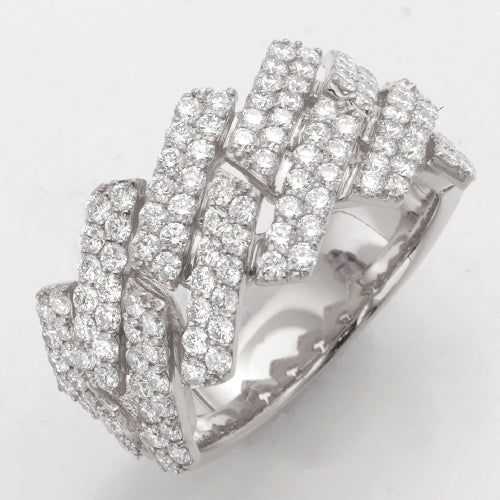 14KW 2.45CTW DIAMOND SQUARE CUBAN MENS RING – Exotic Diamonds